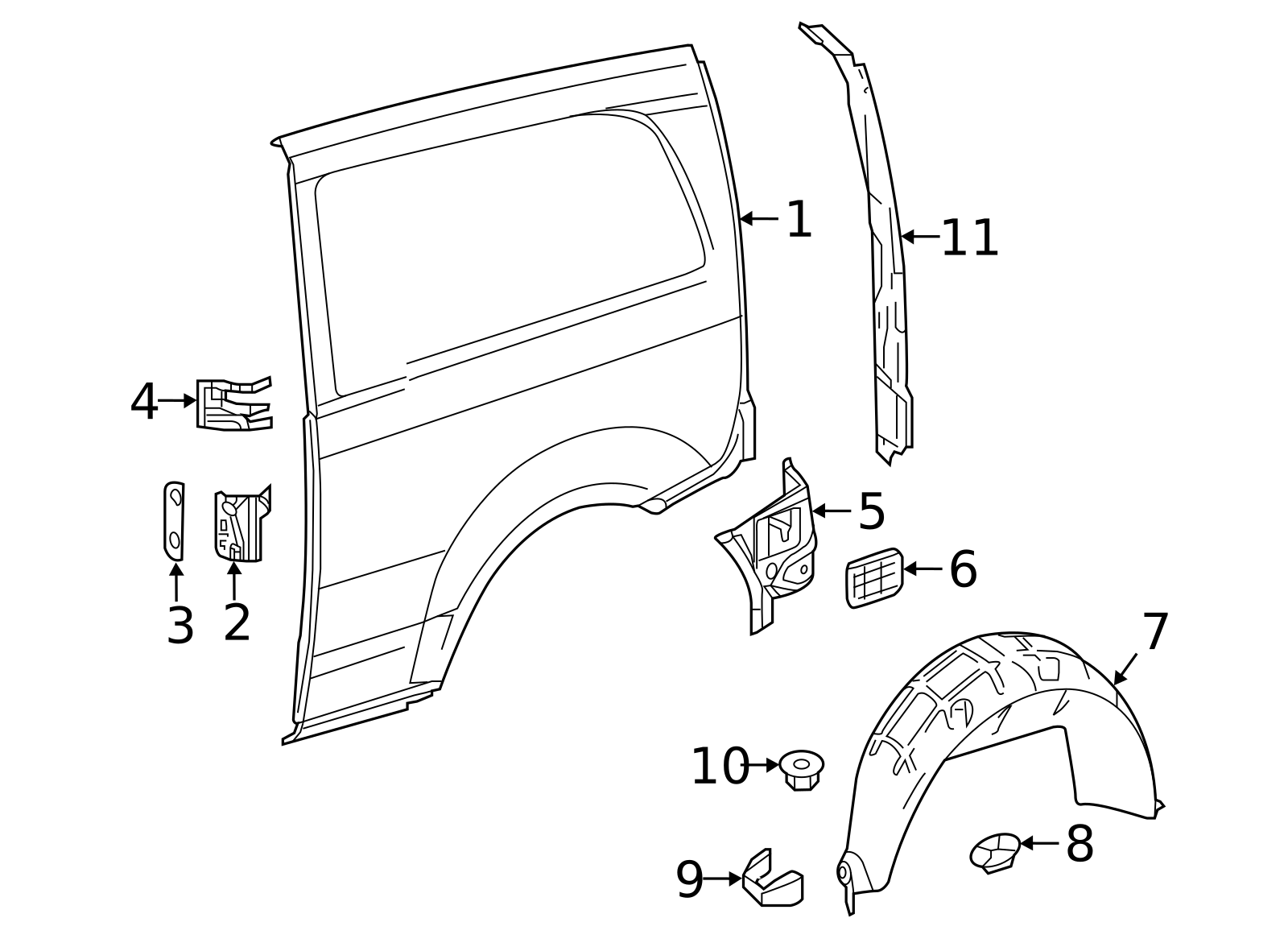 2018-2023 Mercedes-Benz Metris | Side Panel | 4476302900 | MB Dealer Parts
