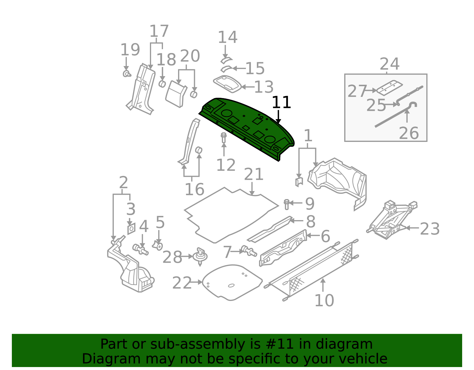 79910-4Z500 - Pkg Tray Trim 2003 Nissan Sentra | Official Nissan Parts ...
