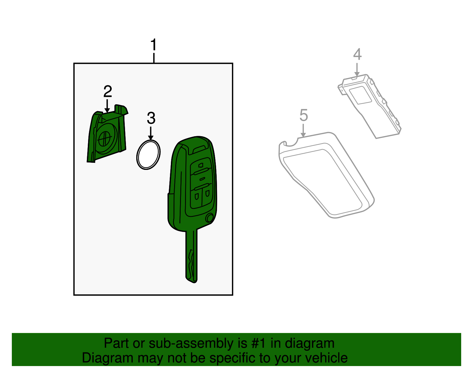2010-2018 Chevrolet Folding Door Lock and Ignition Lock Key 20835406 ...
