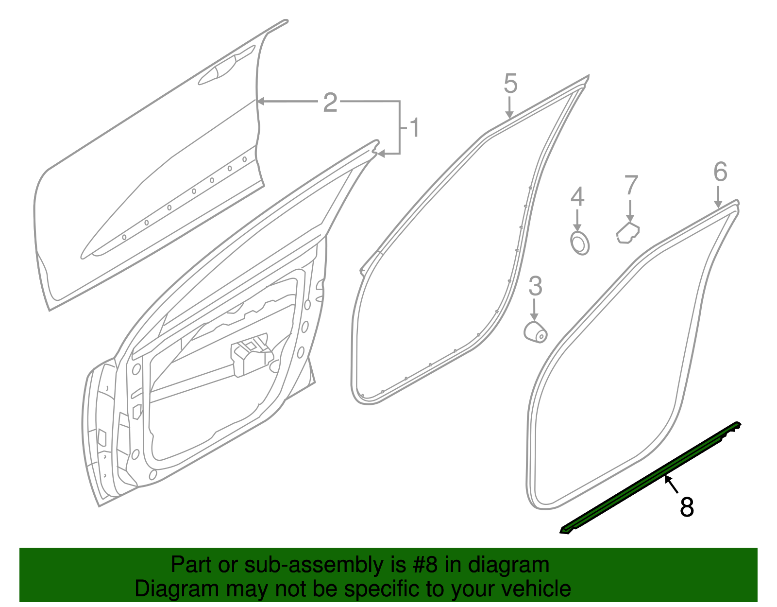 82220-G5000 - Belt Molding 2017-2022 Kia | Kia.Parts Store