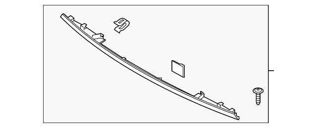 87310s1500 - Hyundai Finish Molding 2021-2023 Hyundai Santa Fe ...