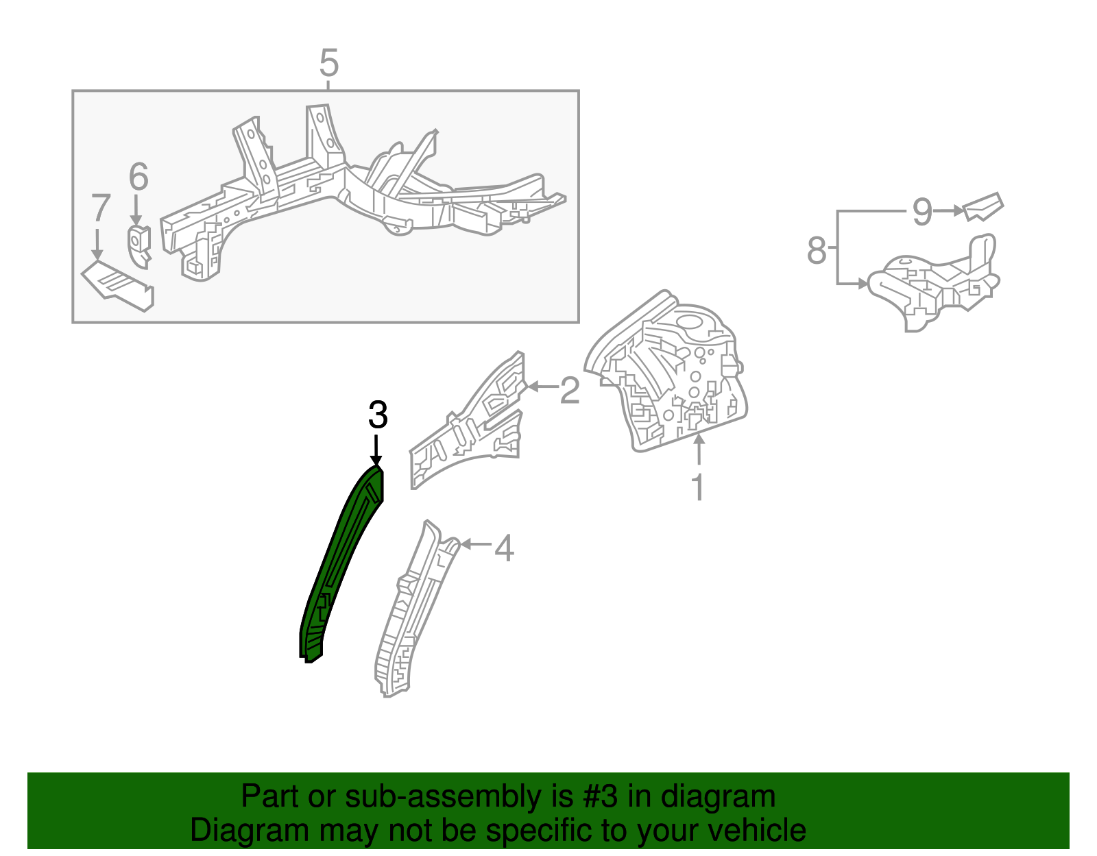 2016-2025 Honda Front Outer Panel 60616-TZ5-A00ZZ | OEM Parts Online