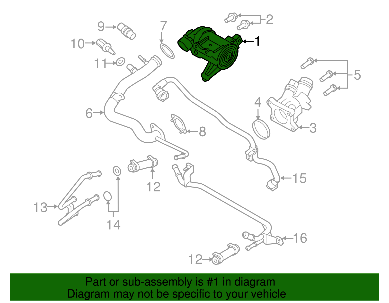 2015-2025 Volvo Water Pump Assembly 32382249 | Genuine Volvo ...