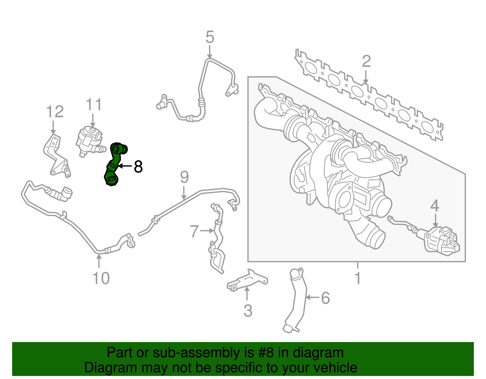 11-53-8-611-277 - Engine Coolant Hose - 2016-2021 BMW | BMW Parts Exchange