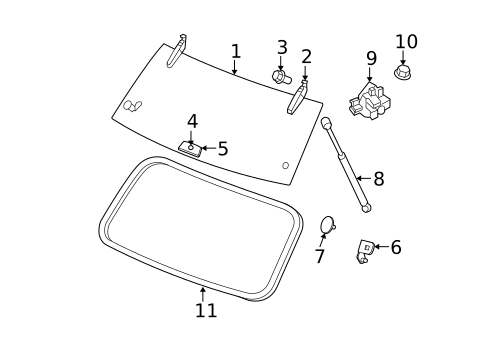 Glass - Lift Gate for 2007 Jeep Commander | Mopar Parts Canada