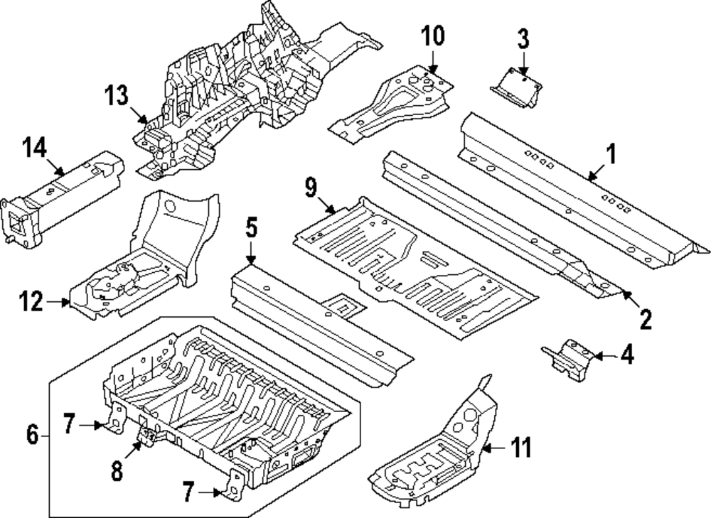 2025 Volvo EX90 Front Cross-Member 32422427 | Volvo Parts Catalog