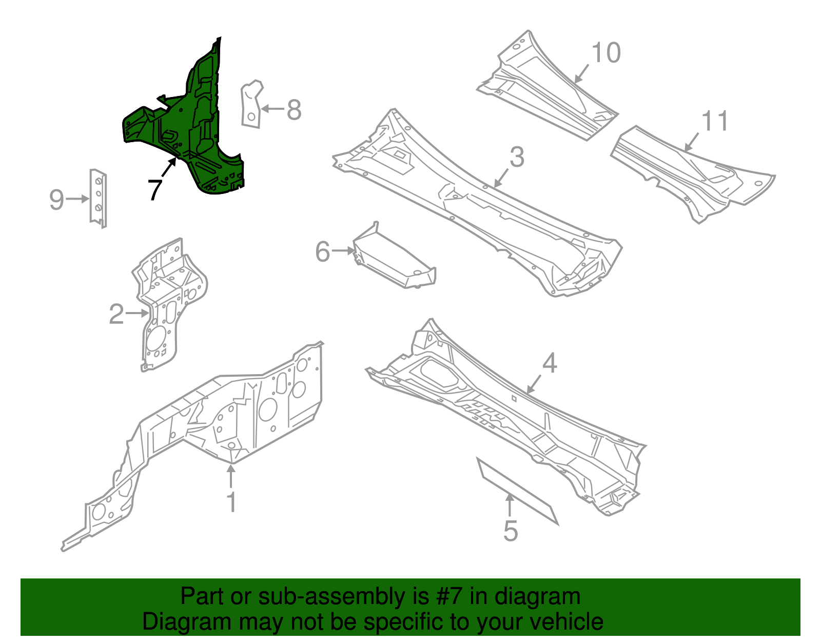 BC3Z-2502039-A - Ford Side Panel 2011-2016 Ford | Performance Auto Parts