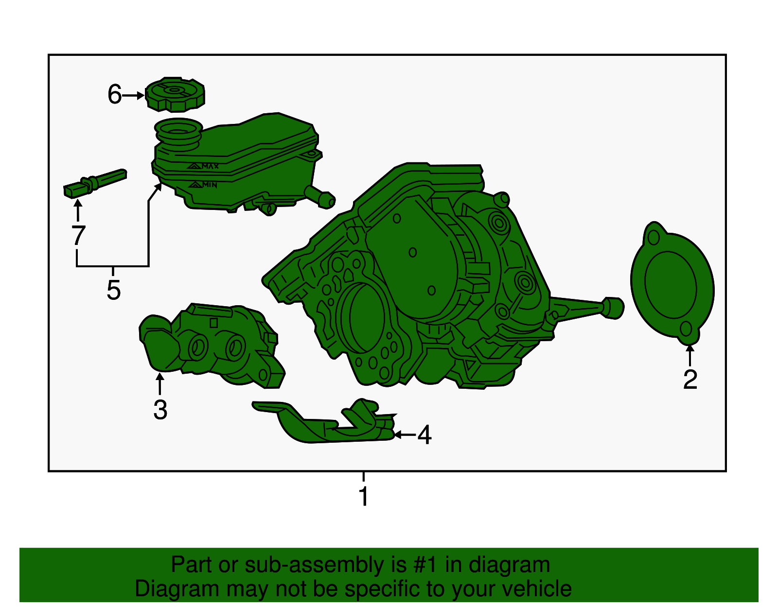 2019 Chevrolet Volt Brake Master Cylinder with Power Brake Booster and ...