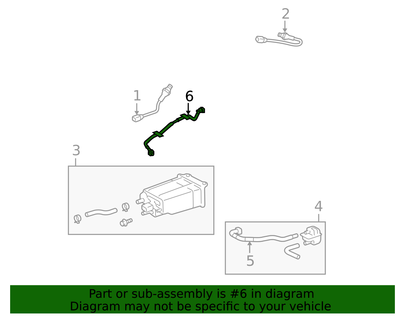Genuine Official Toyota Vent Hose part# 77404-35070 for 2007-2014 ...