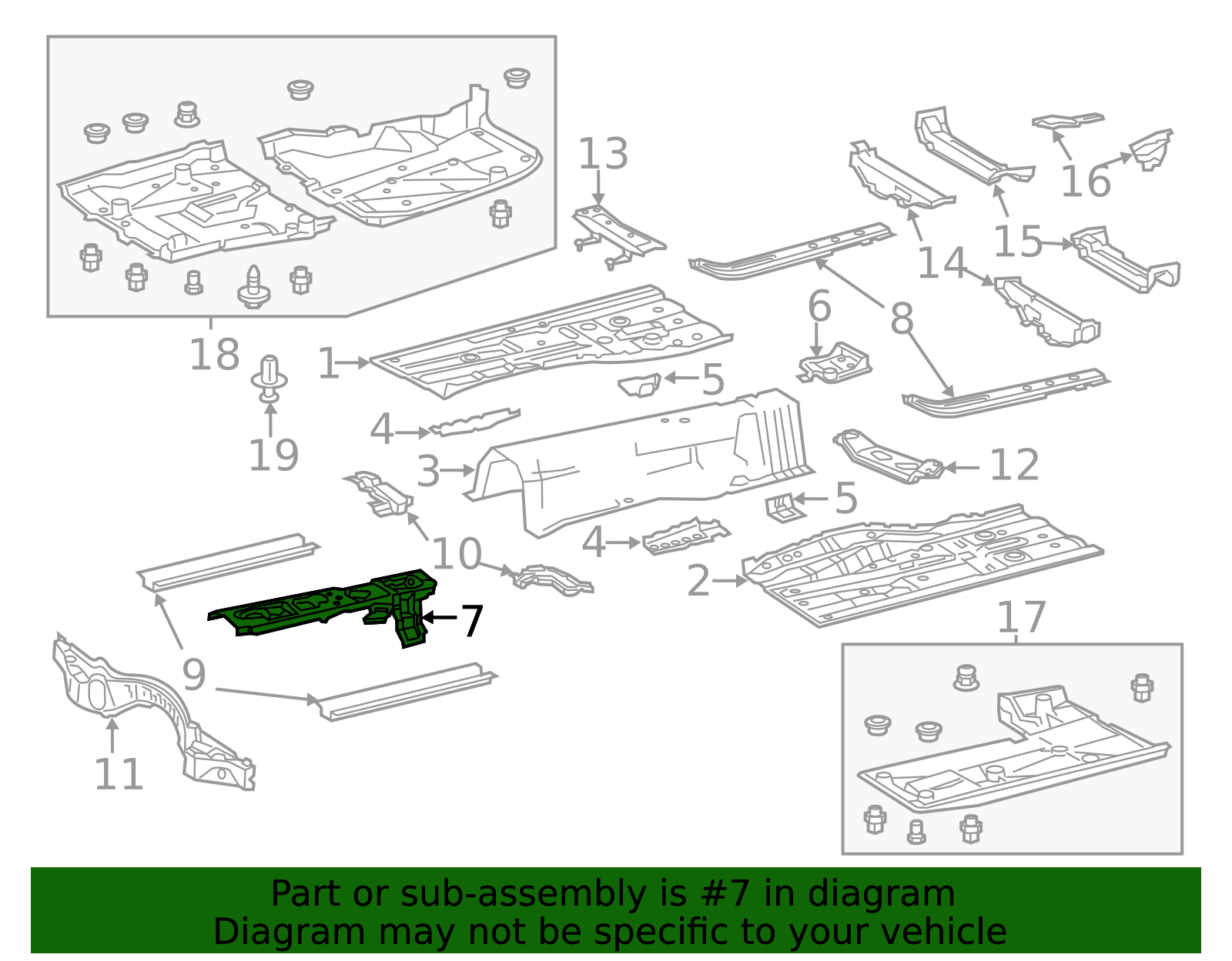 58014-30110 - High-Quality Floor Pan Reinforcement for 2013-2020 Lexus ...