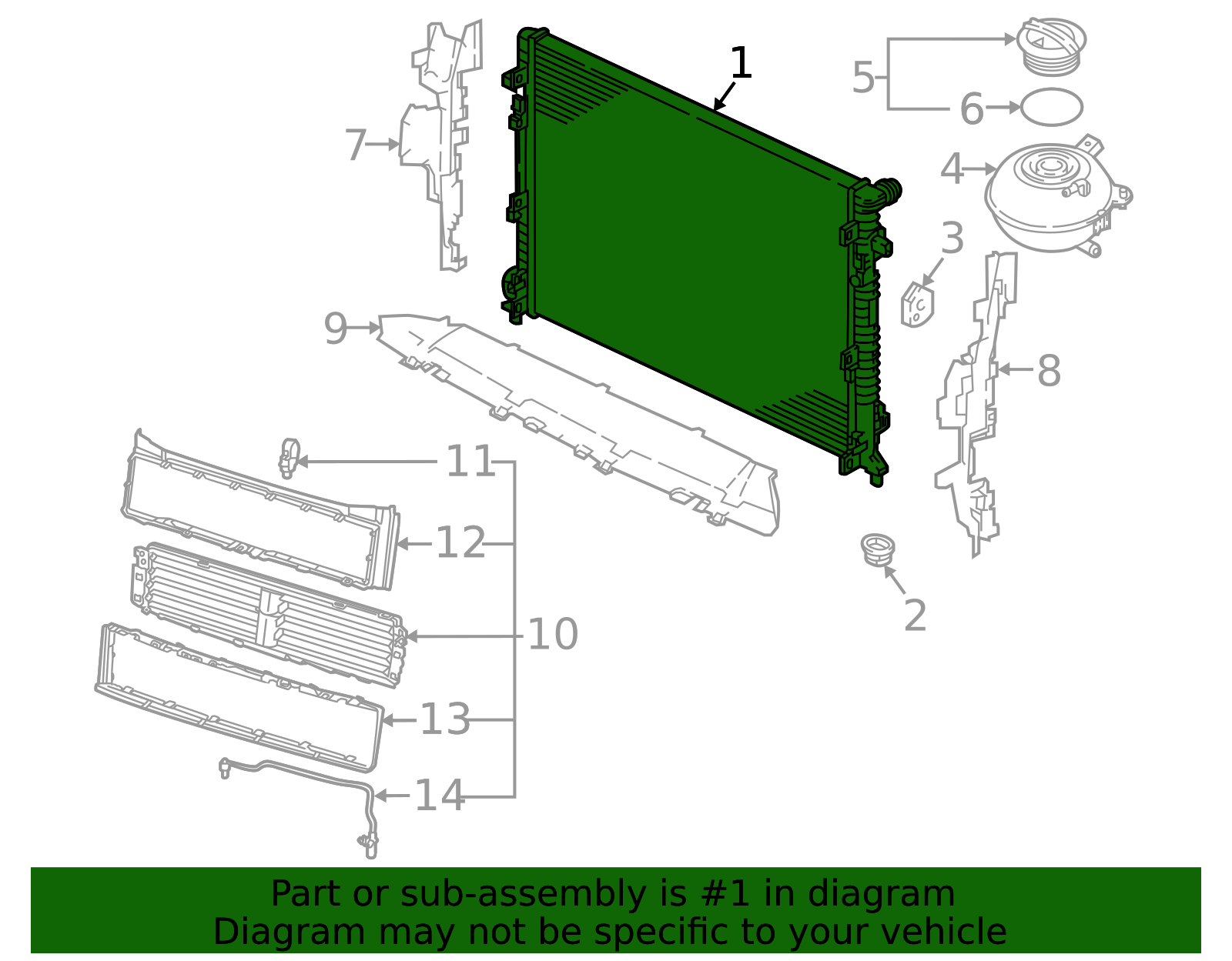 2018-2023 Volkswagen Radiator 3QF-121-251-C | VW Direct Auto Parts
