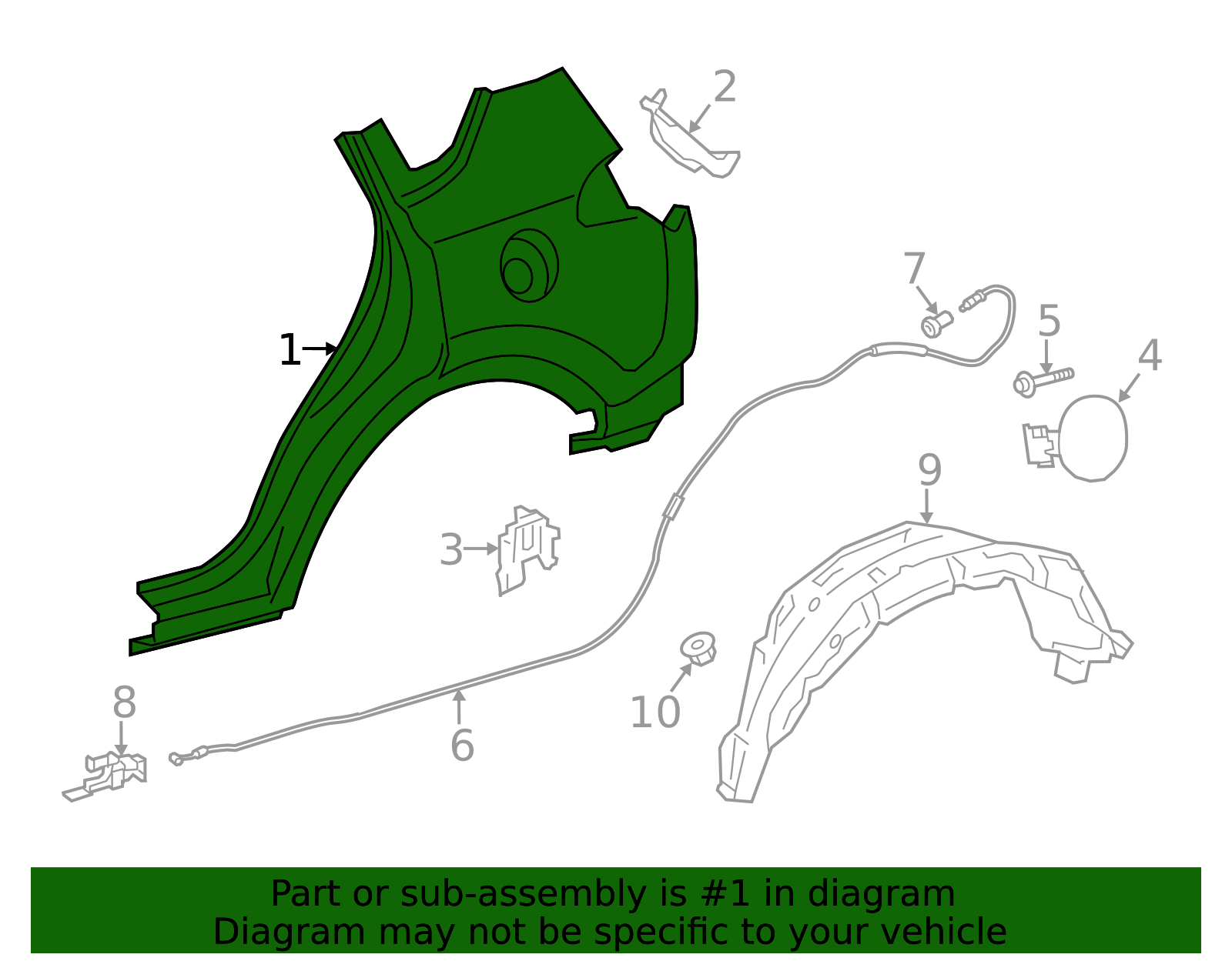 Genuine Official Toyota Quarter Panel part# 61602-42080 for Ourisman ...