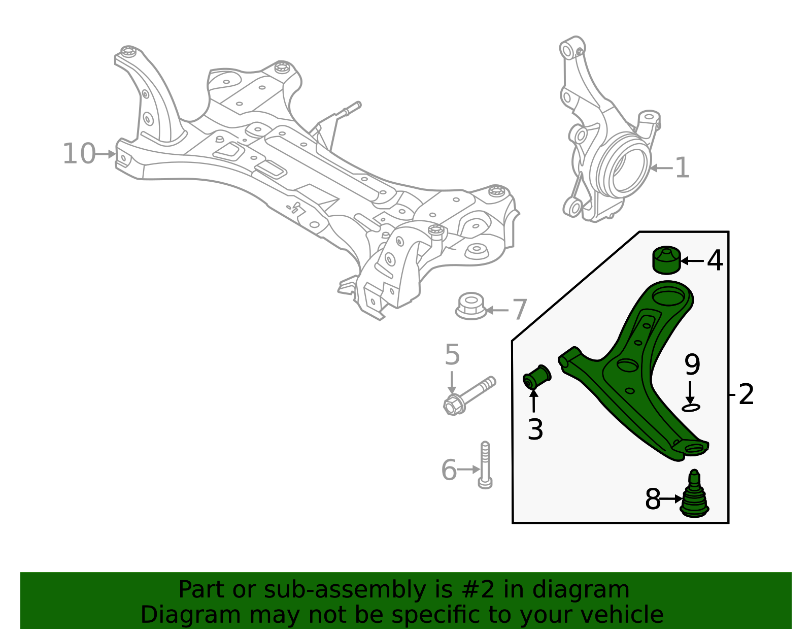 Hyundai - 54501-K2000 - Lower Control Arm - 2020-2025 Hyundai Venue ...