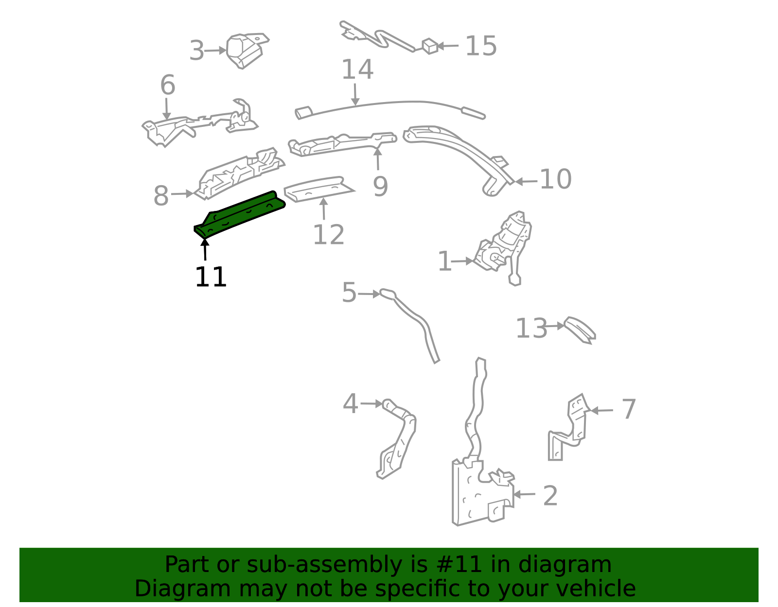 2004-2008 Toyota Solara Rail Trim 62432-06010 | MotorMotor