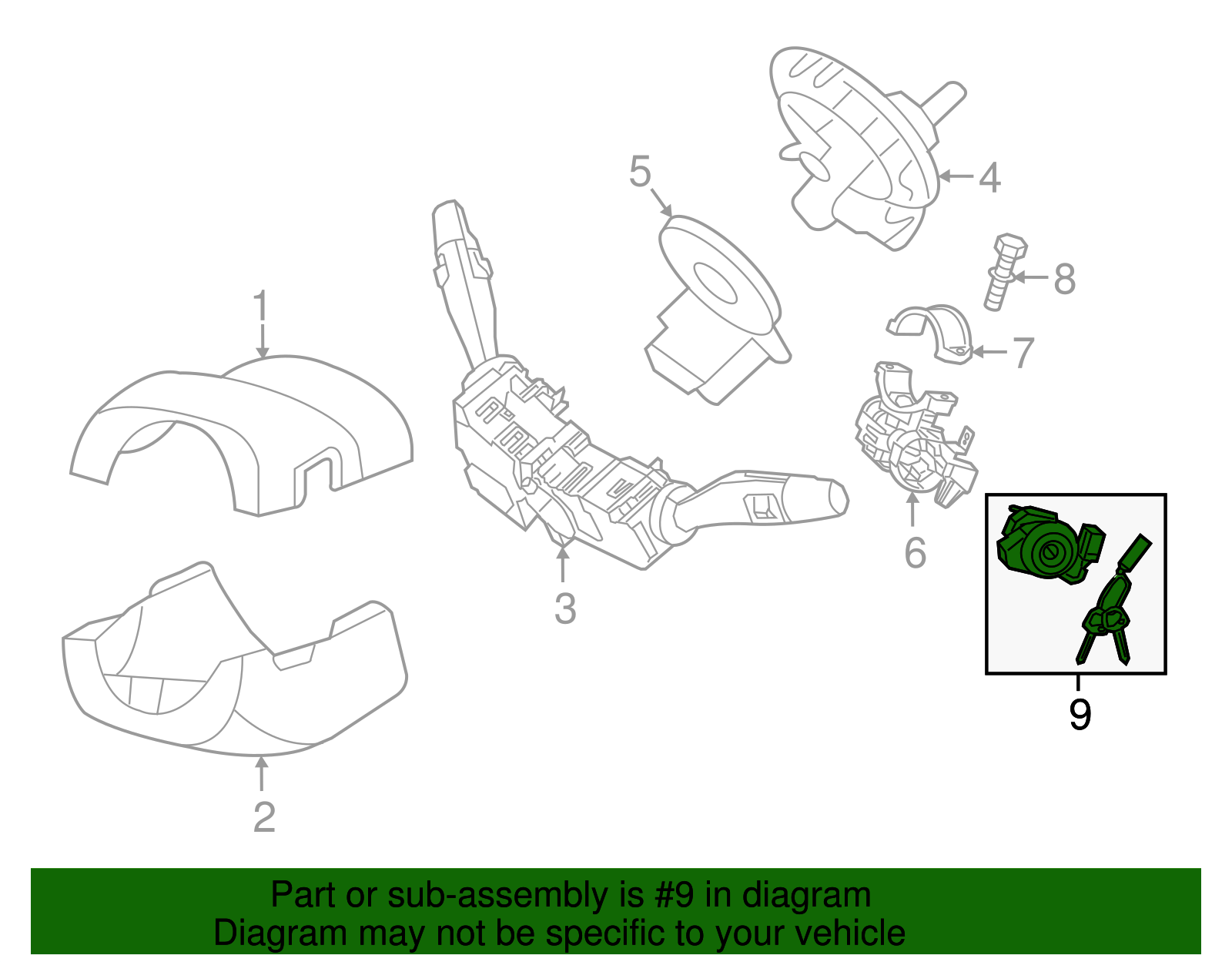 2019-2021 Kia Sedona Ignition Lock Cylinder 81905-A9160 | OEM Parts Online