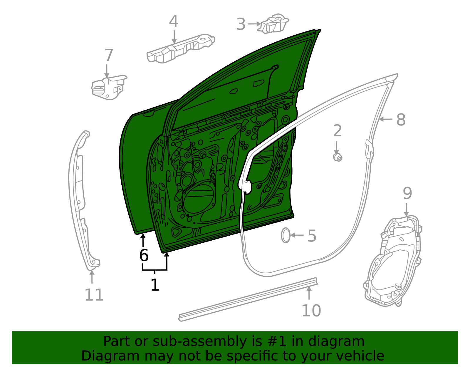 67002-08080 - Door Shell 2021-2025 Toyota Sienna | Longo Toyota Parts