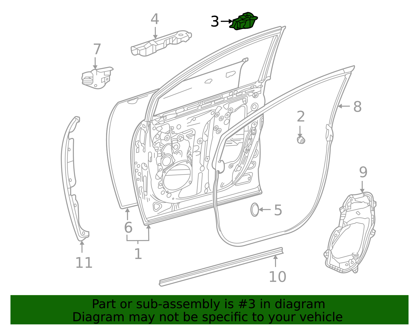 2021-2025 Toyota Sienna Door Shell Protector 67855-08030 | Toyota San ...