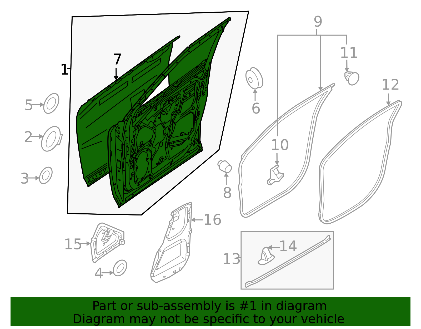 2022-2024 Mitsubishi Outlander Door Shell 80100W350P | Mitsubishi Parts ...