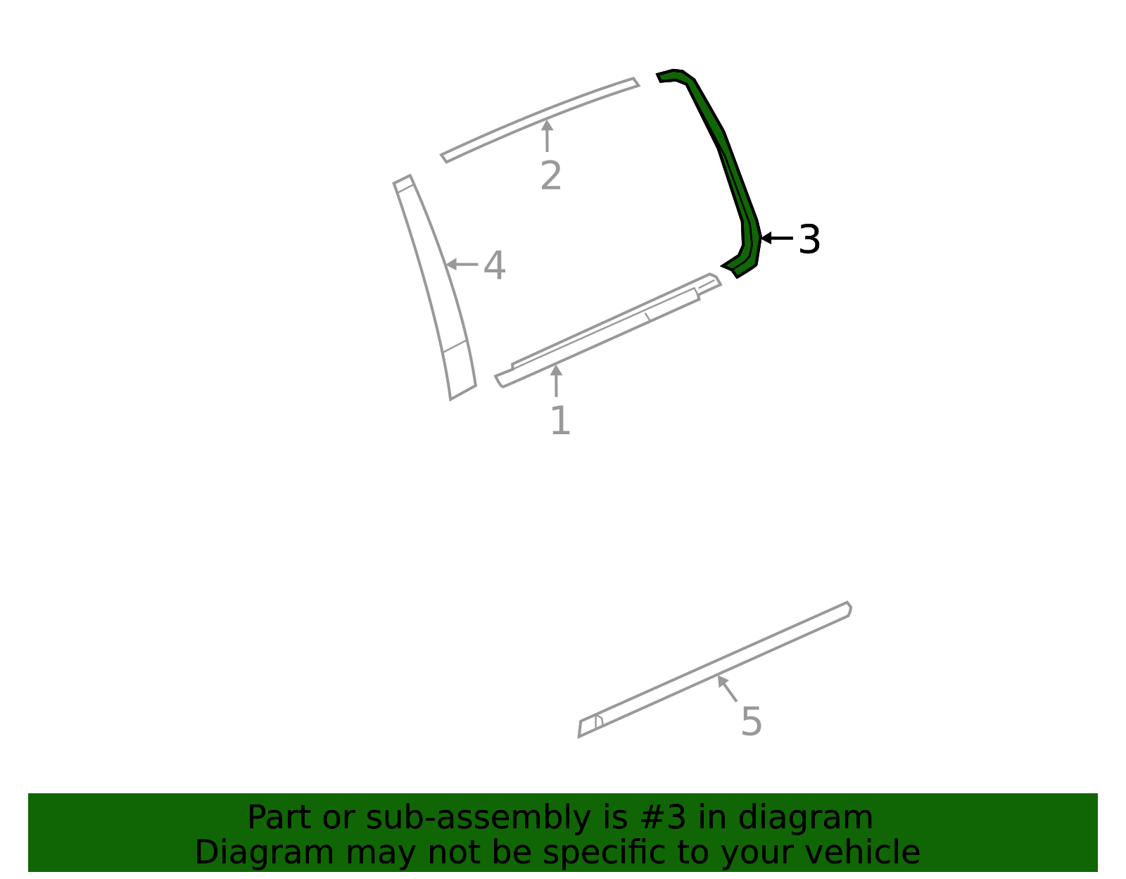 68348690AG - Day Light Opening Molding Right - 2019 2020 Ram 1500 ...