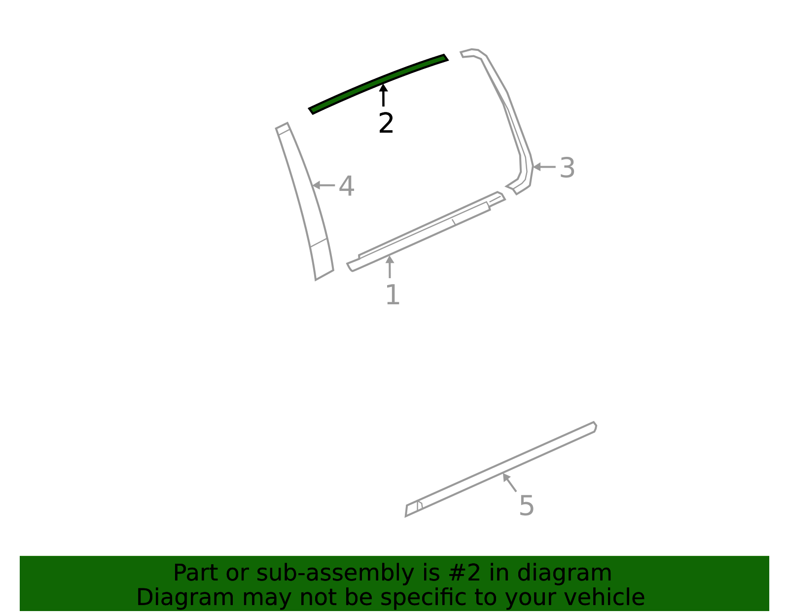 68348686AF - Day Light Opening Molding Right - 2019 Ram 1500 | Mopar ...