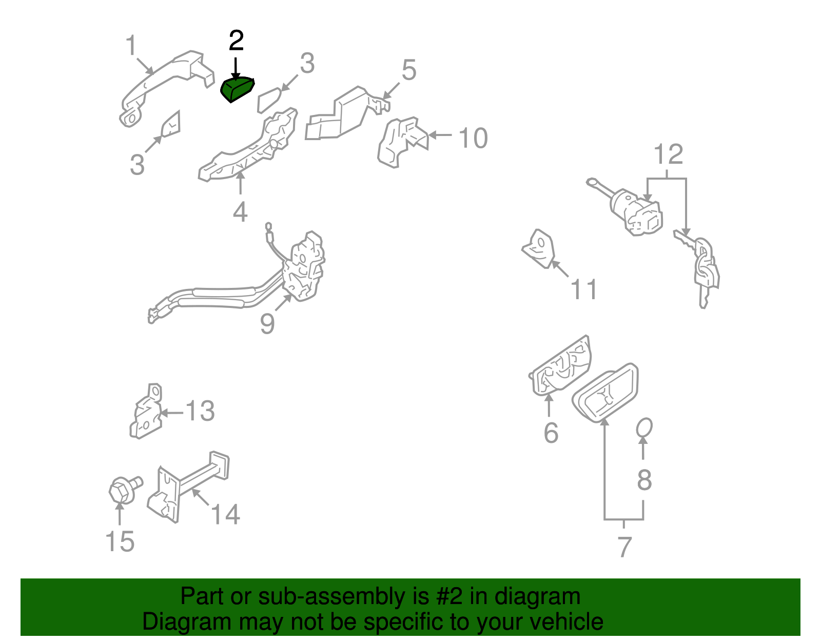 2006-2010 Hyundai Sonata Handle, Outside Cover 82652-3K020 | OEM Parts ...