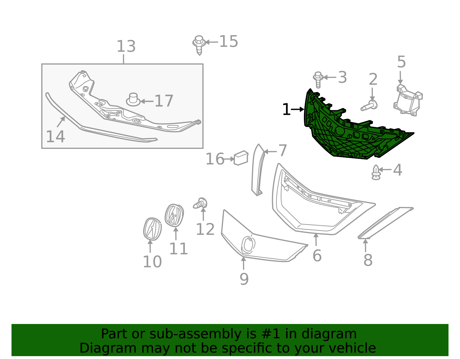 75111-SZN-A11 - High-Quality Grille for 2010-2012 Acura ZDX ...