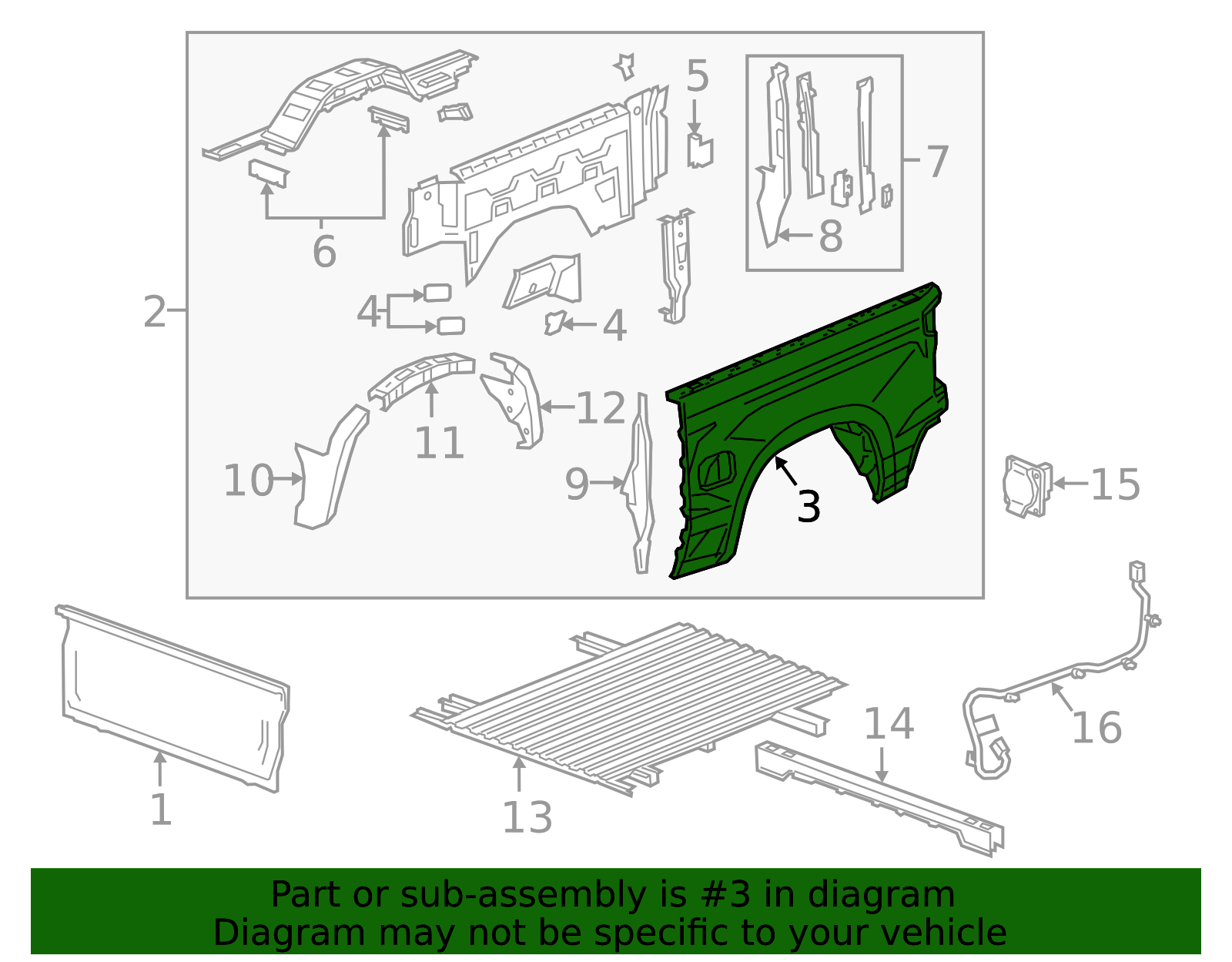 2019-2025 Chevrolet Outer Panel - Driver's Side (LH) 84443372 ...