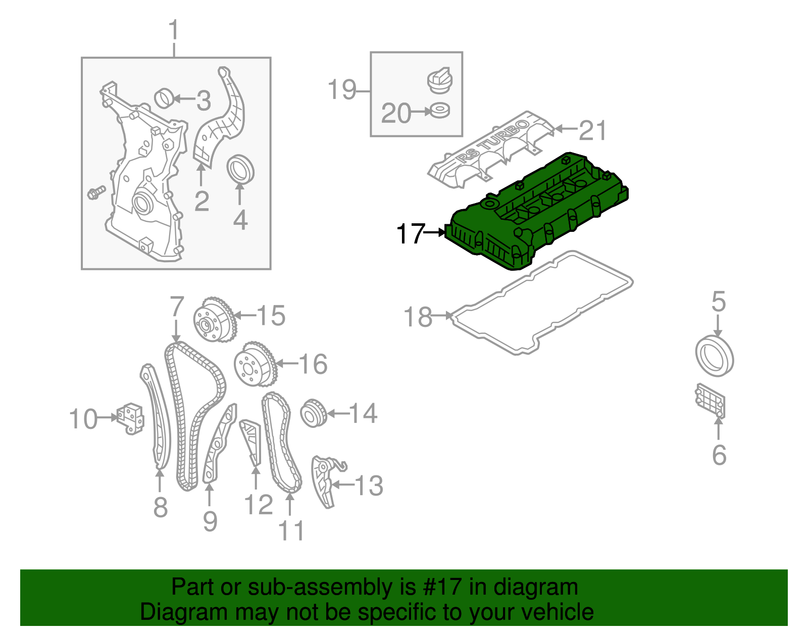 2010-2012 Hyundai Genesis Coupe Valve Cover 22410-2C400 | OEM Parts Online