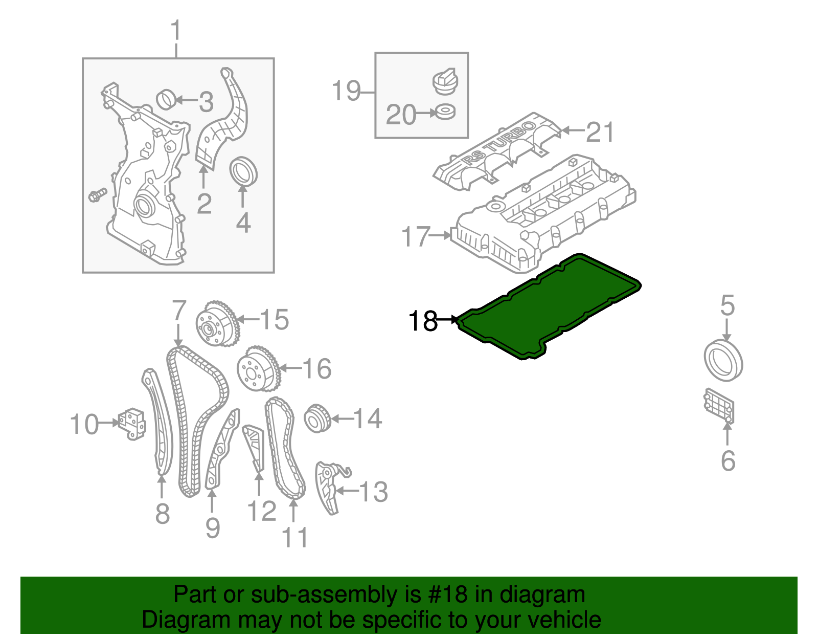 2008-2012 Hyundai Valve Cover Gasket 22441-2G000 | OEM Parts Online