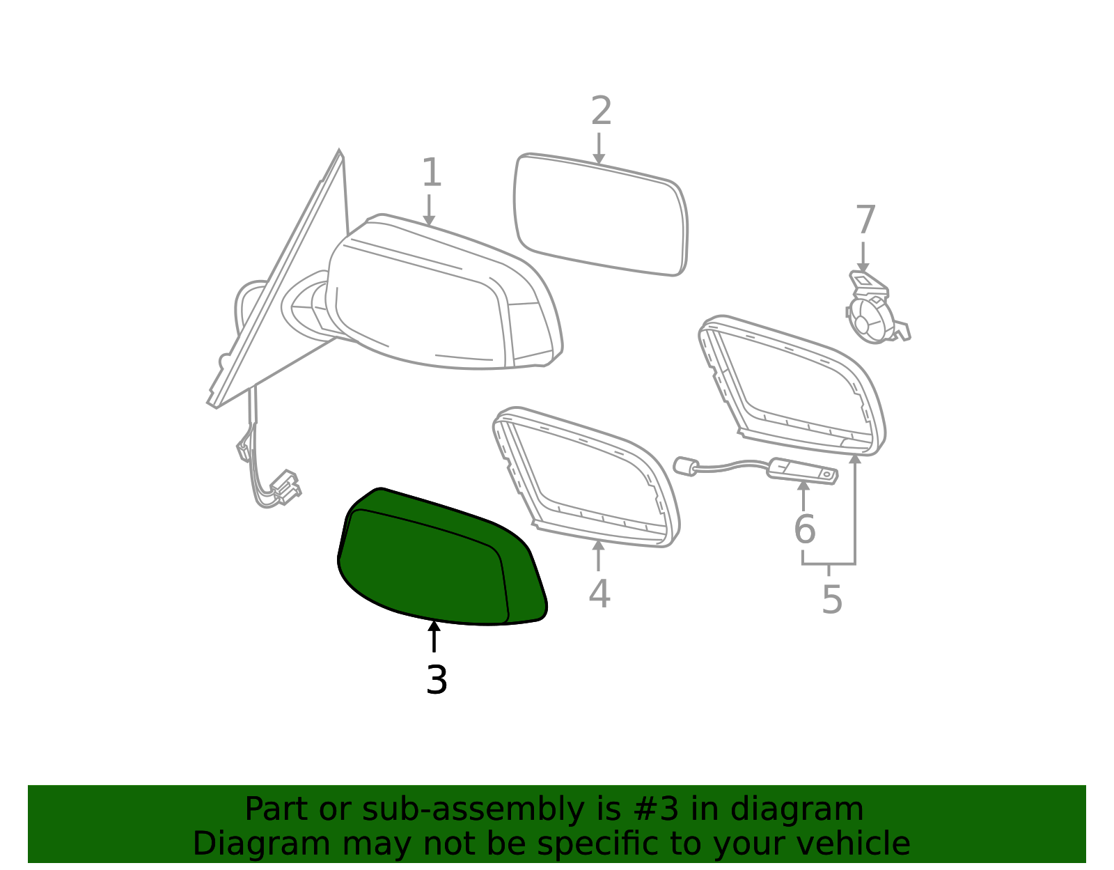2004-2009 BMW | Mirror Cover | 51-16-7-078-360 | OEM Vehicle Parts