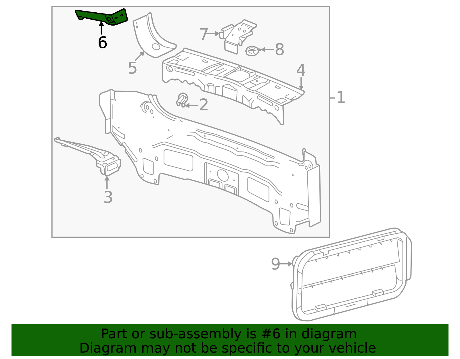 84733671 - Driver Side Rear End Panel Reinforcement 2021 Buick Envision ...