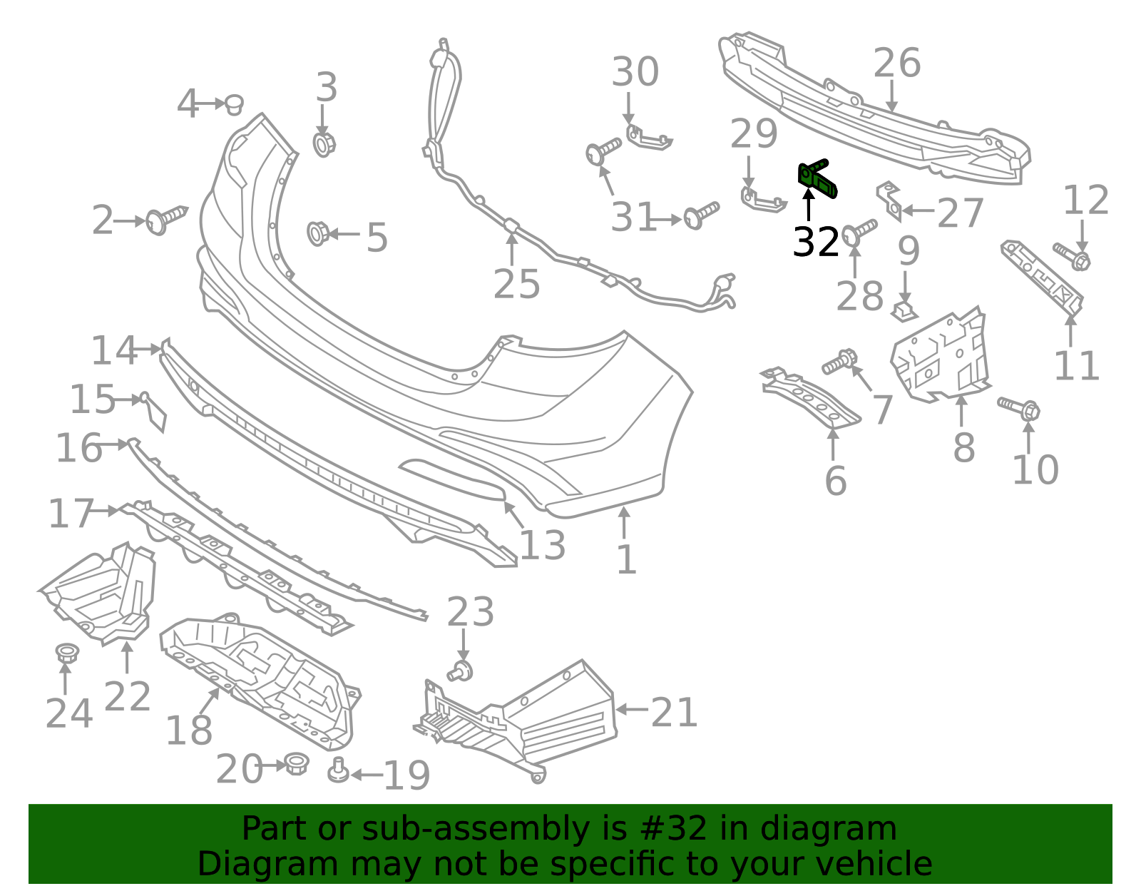 2017-2018 Hyundai Elantra Impact Bar Stay 86642-F2600 | MotorMotor