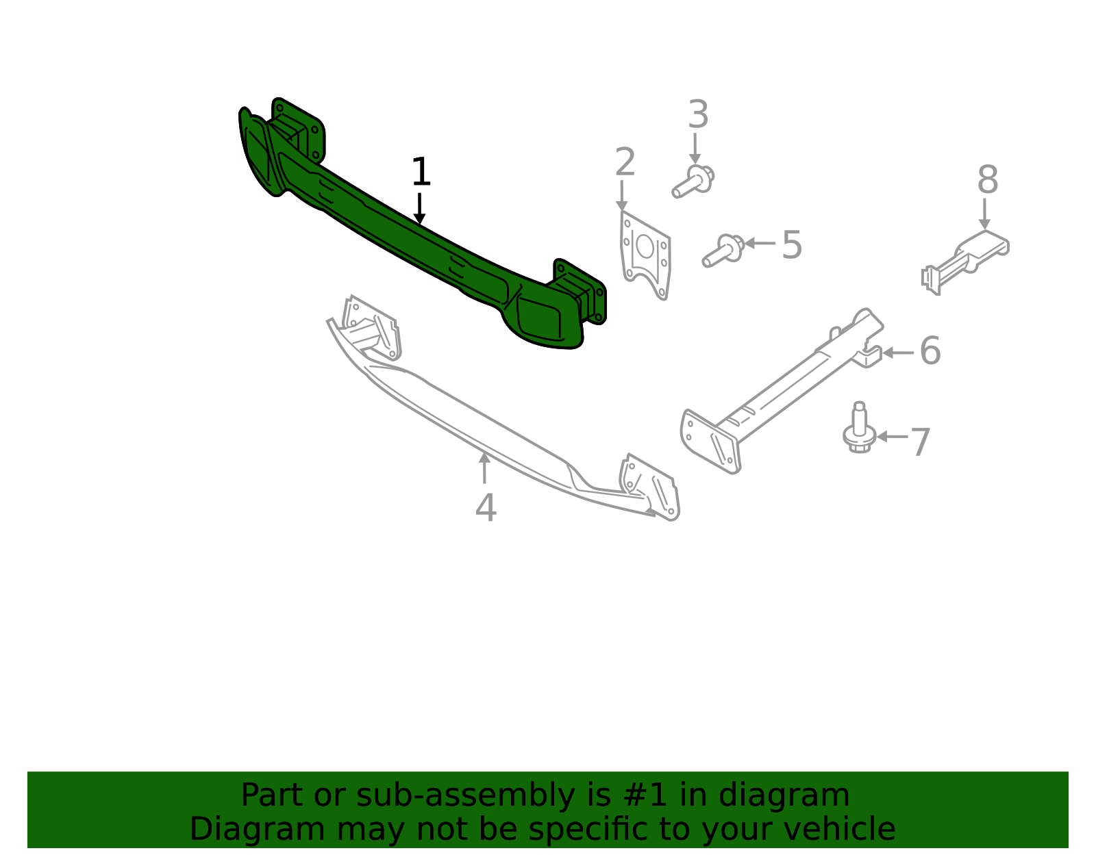 PK4Z-17757-A - Impact Bar - 2015-2026 Ford | Eastgate Ford Parts
