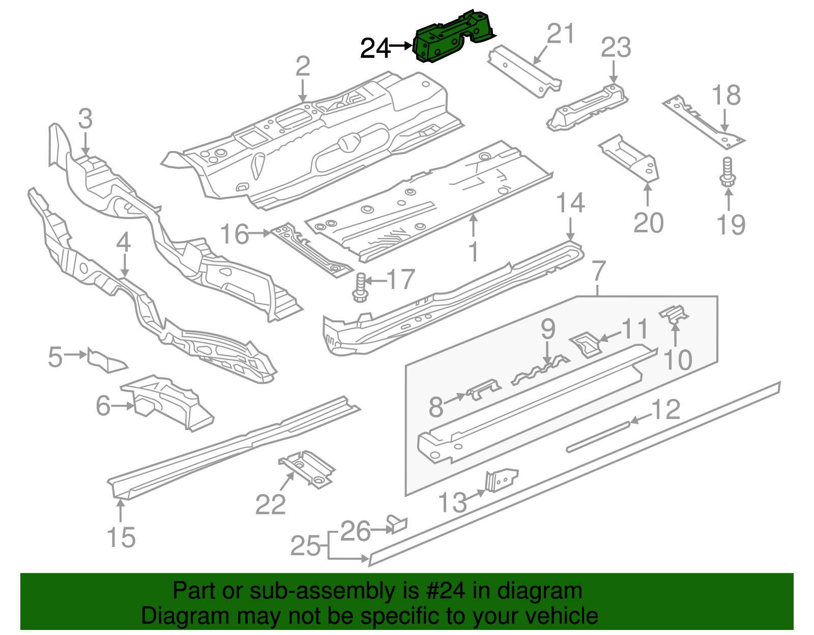 2018-2025 Volkswagen Inner Support 3QF-802-382 | VW Direct Auto Parts