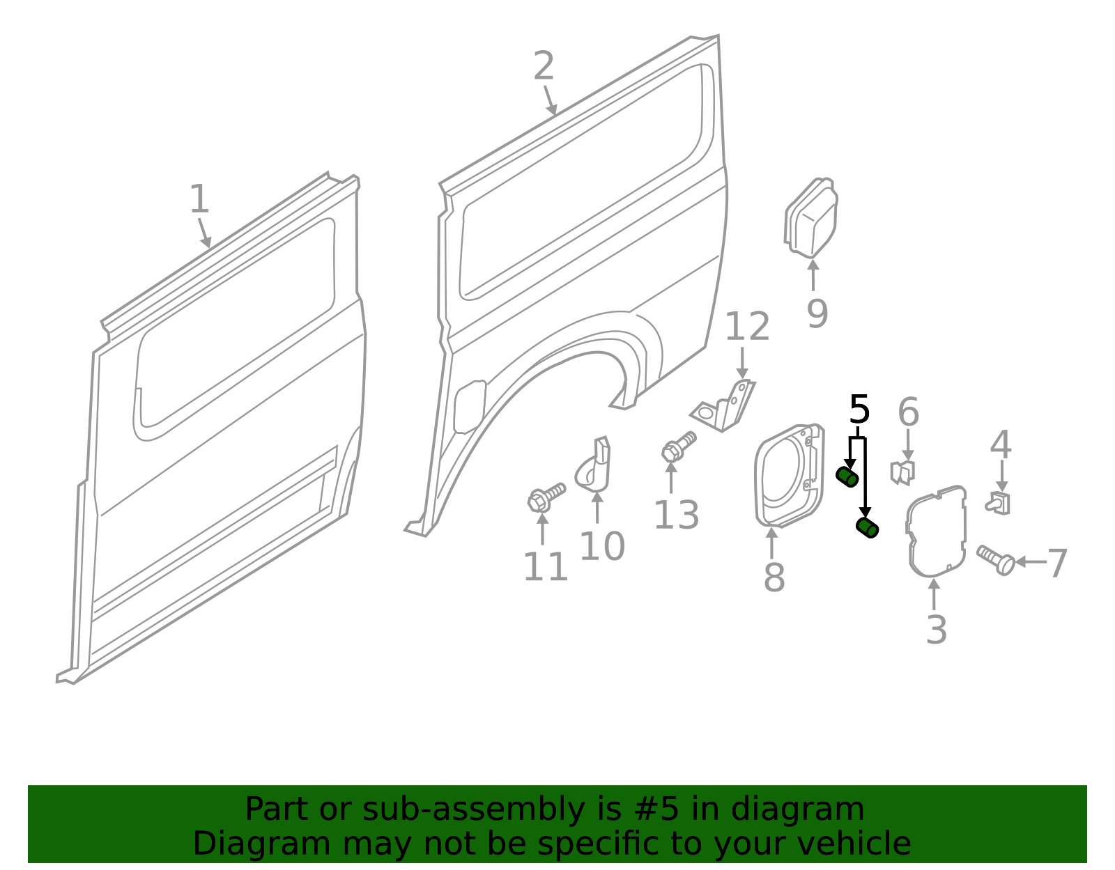 01658-00393 - Fuel Door Bumper Official Nissan Parts Store