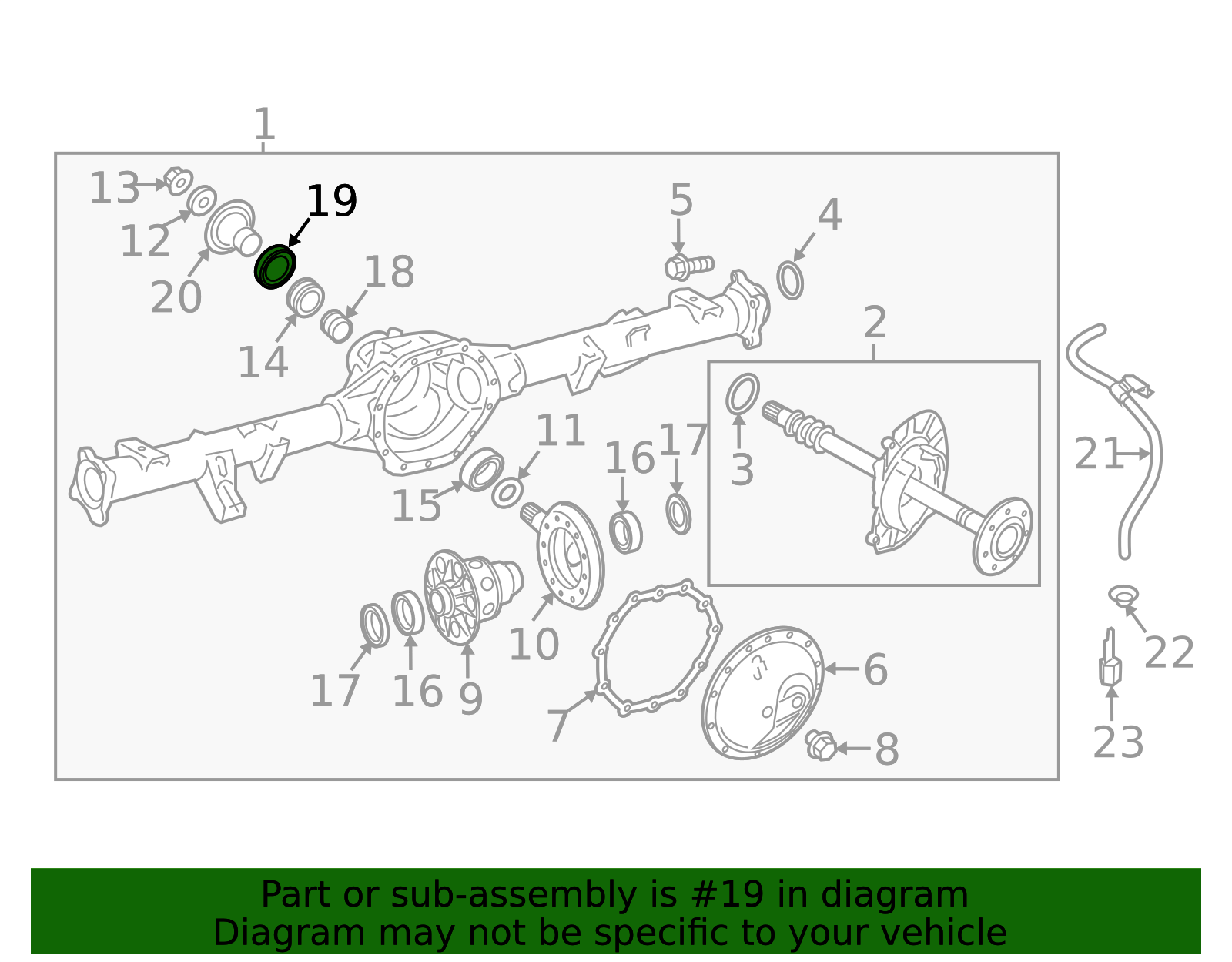 2012-2019 Nissan Pinion Seal 38189-1PA0A | Nissan Parts Central