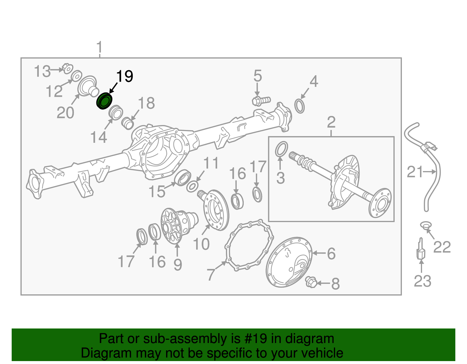 2012-2019 Nissan Pinion Seal 38189-1PA0A | Nissan Parts Central