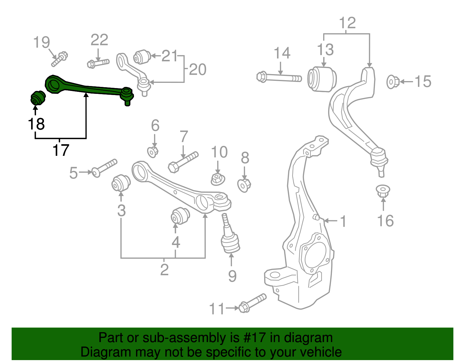 2017-2024 Audi Ft Upper Control Arm 4M0-407-506-B | OEM Parts Online