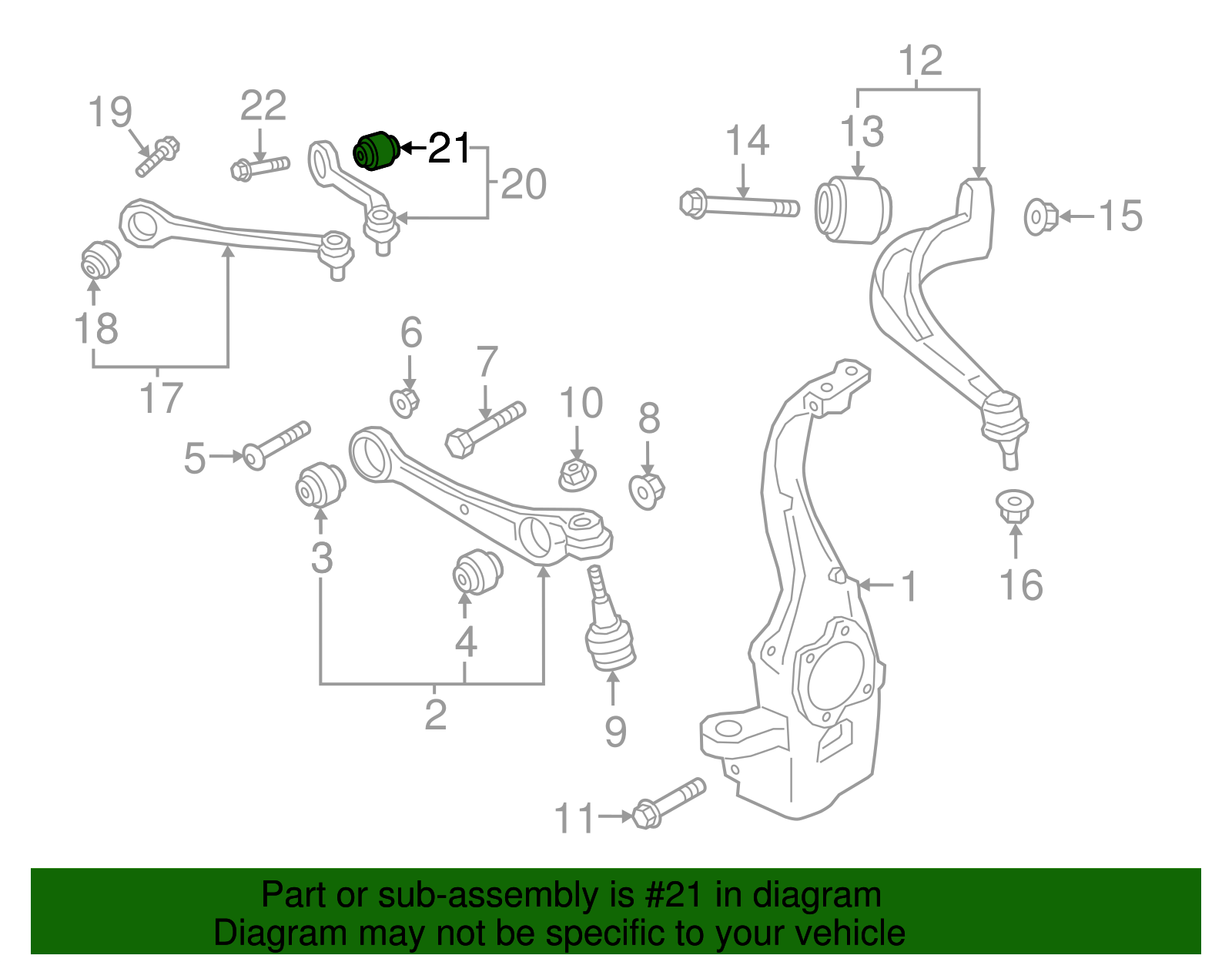 2019-2025 Audi Ft Upper Control Arm Bushing 4M0-407-515-D | Audi USA Parts
