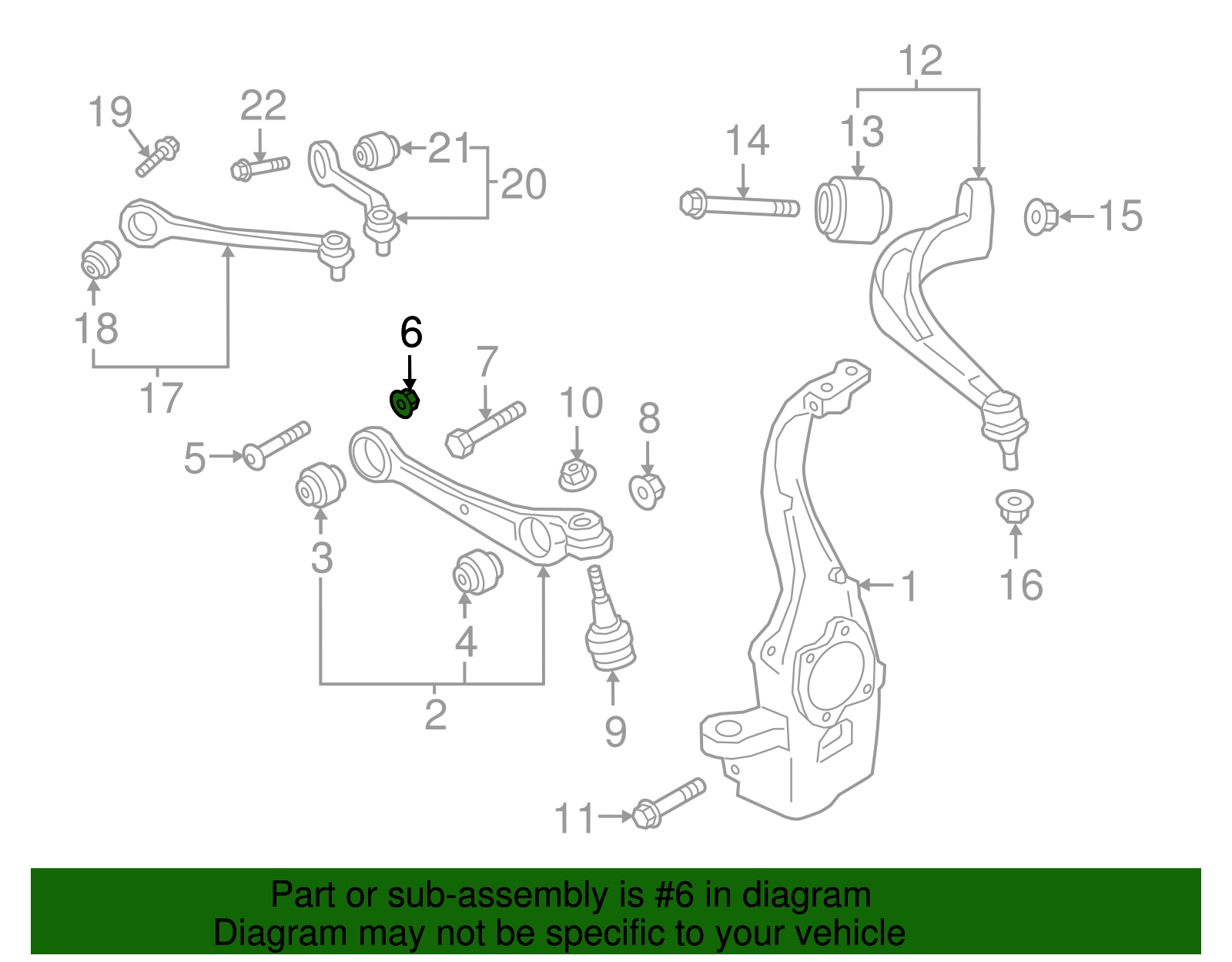 2008-2025 Audi Ft Lower Control Arm Lock Nut WHT-001-987 | OEM Parts Online