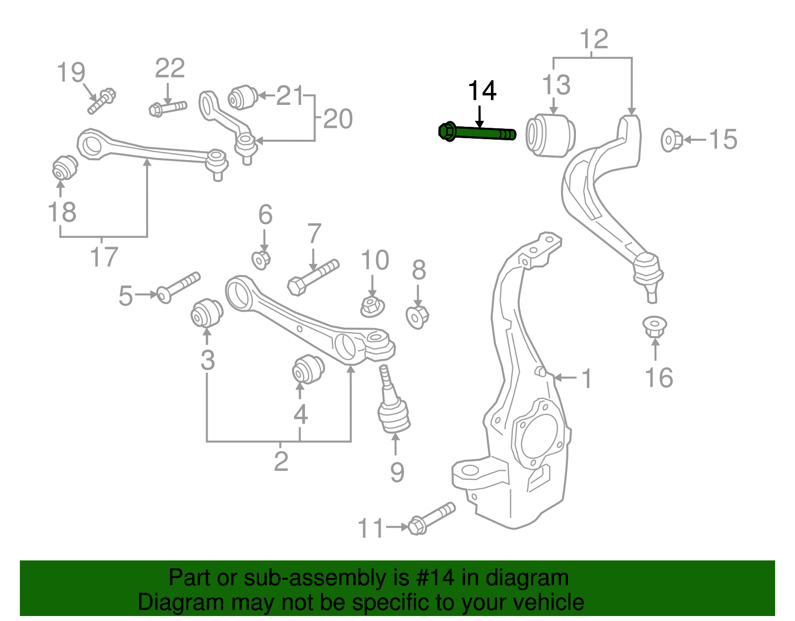 2008-2025 Audi Rear Lower Control Arm Mount Bolt N-107-315-01 | OEM ...