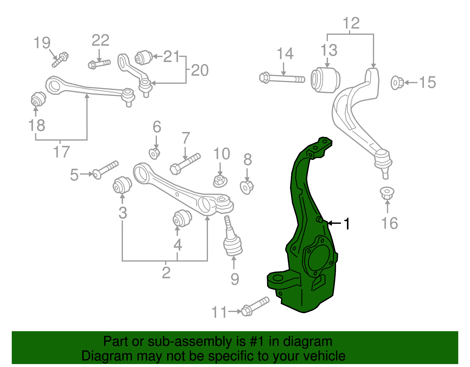 80A-407-254-C - Steering Knuckle 2017-2025 Audi | Audi OEM Parts
