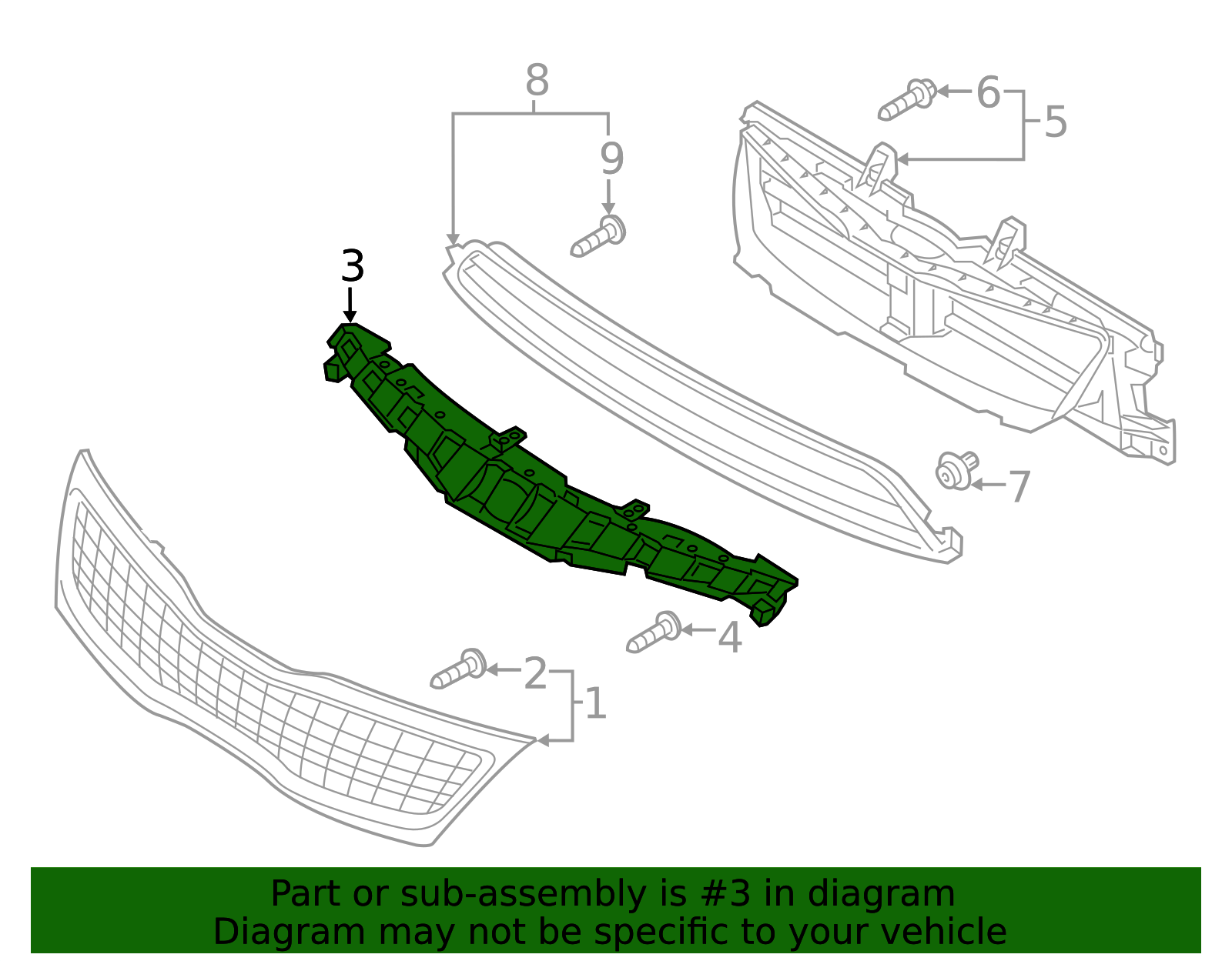 86575-2T500 - Grille Reinforcement 2014-2016 Kia Optima | Kia.Parts Store