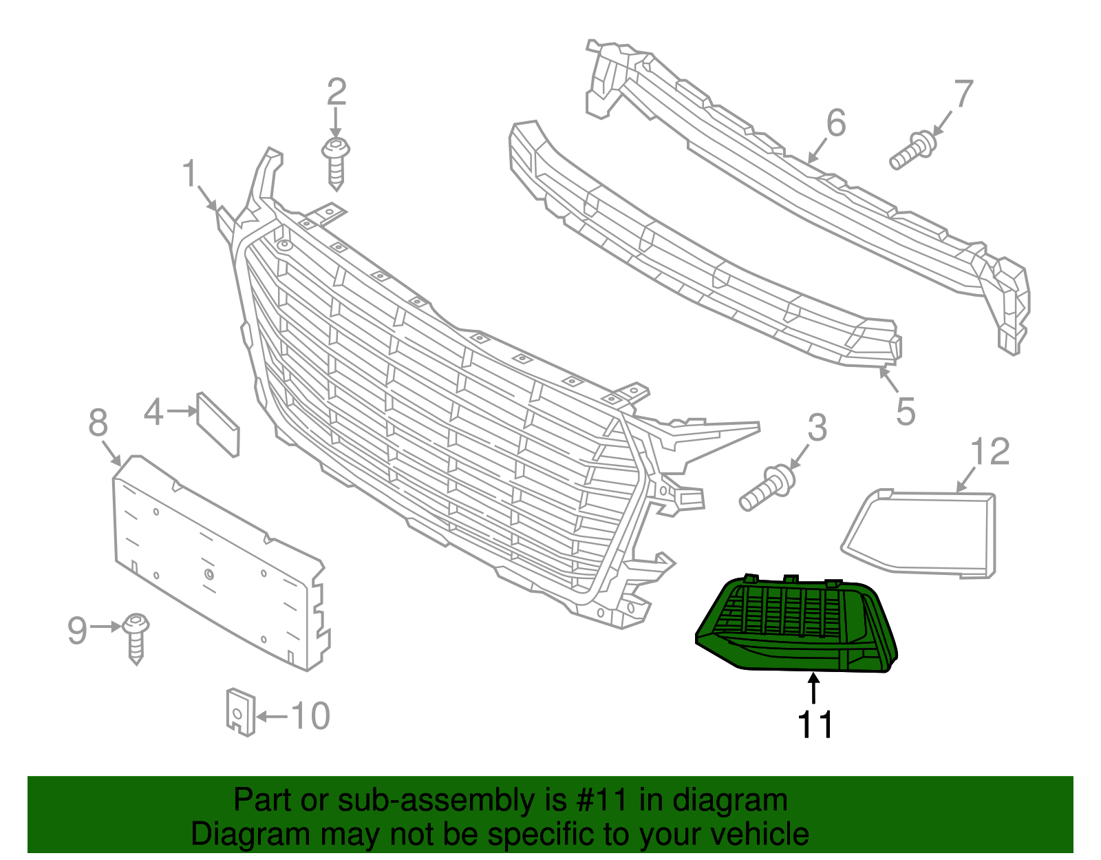 8S0-807-681-B-T94 - Outer Grille 2016-2018 Audi | Audi OEM Parts