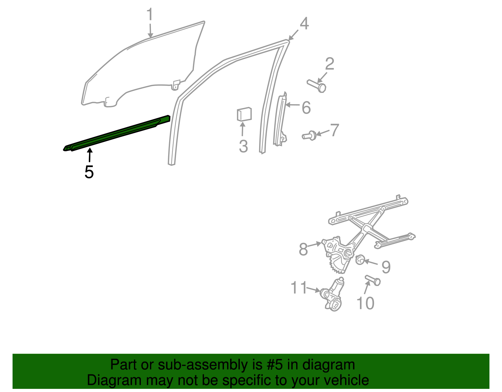 Genuine Toyota Door Window Belt Weatherstrip (Right, Front) part# 68160 ...