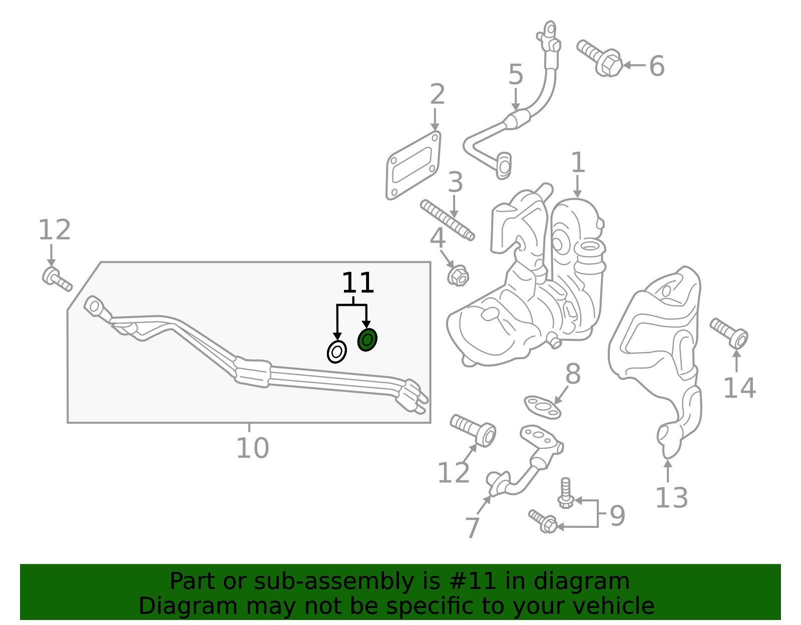 Ford Dealership 2017-2019 Ford Escape Turbocharger Coolant Line O-Ring ...