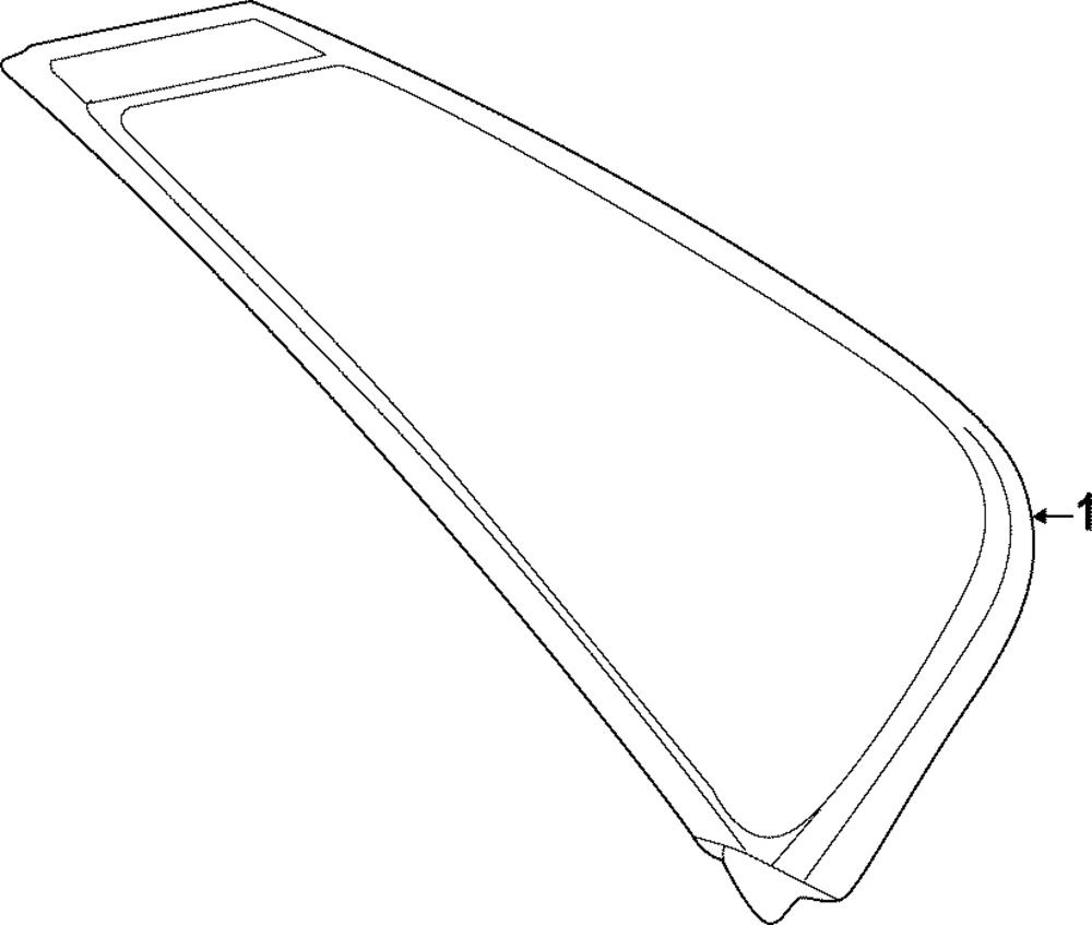 62710-42500 - Quarter Glass - 2023-2025 Toyota bZ4X | OEM Genuine ...