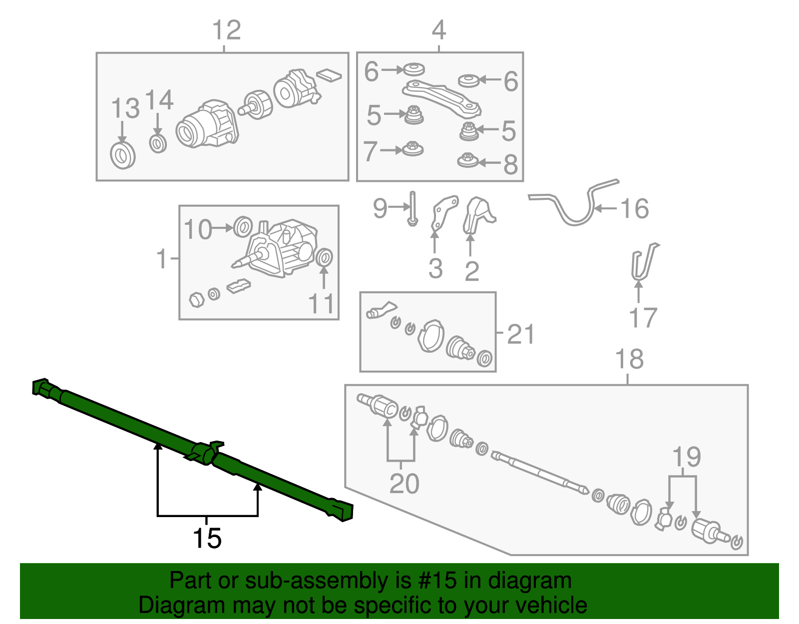 40100-SXS-A01 - Honda Drive Shaft 2007-2011 Honda CR-V | Performance ...