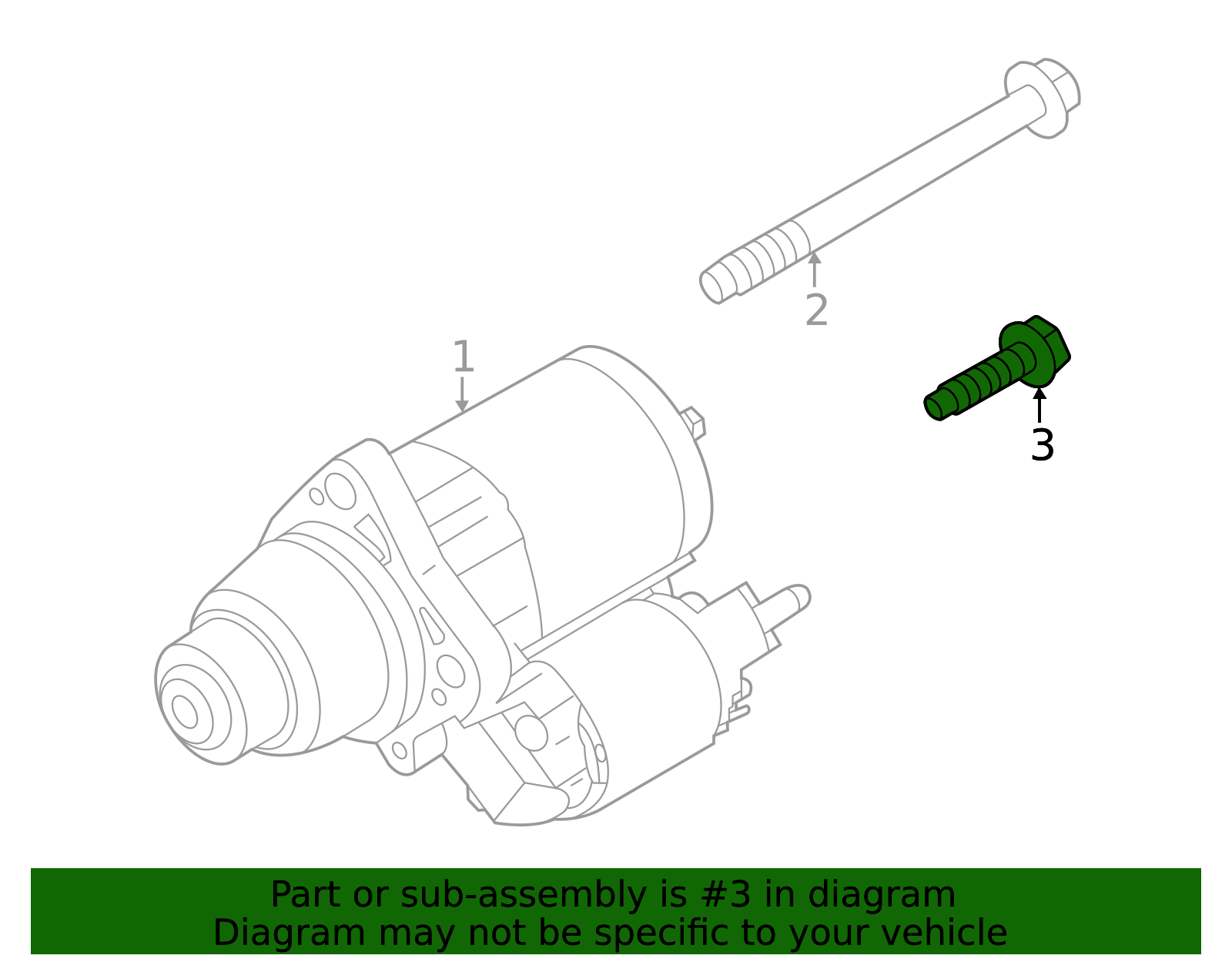 2022-2024 Mitsubishi Starter Lower Bolt AX000175 | Mitsubishi Parts ...