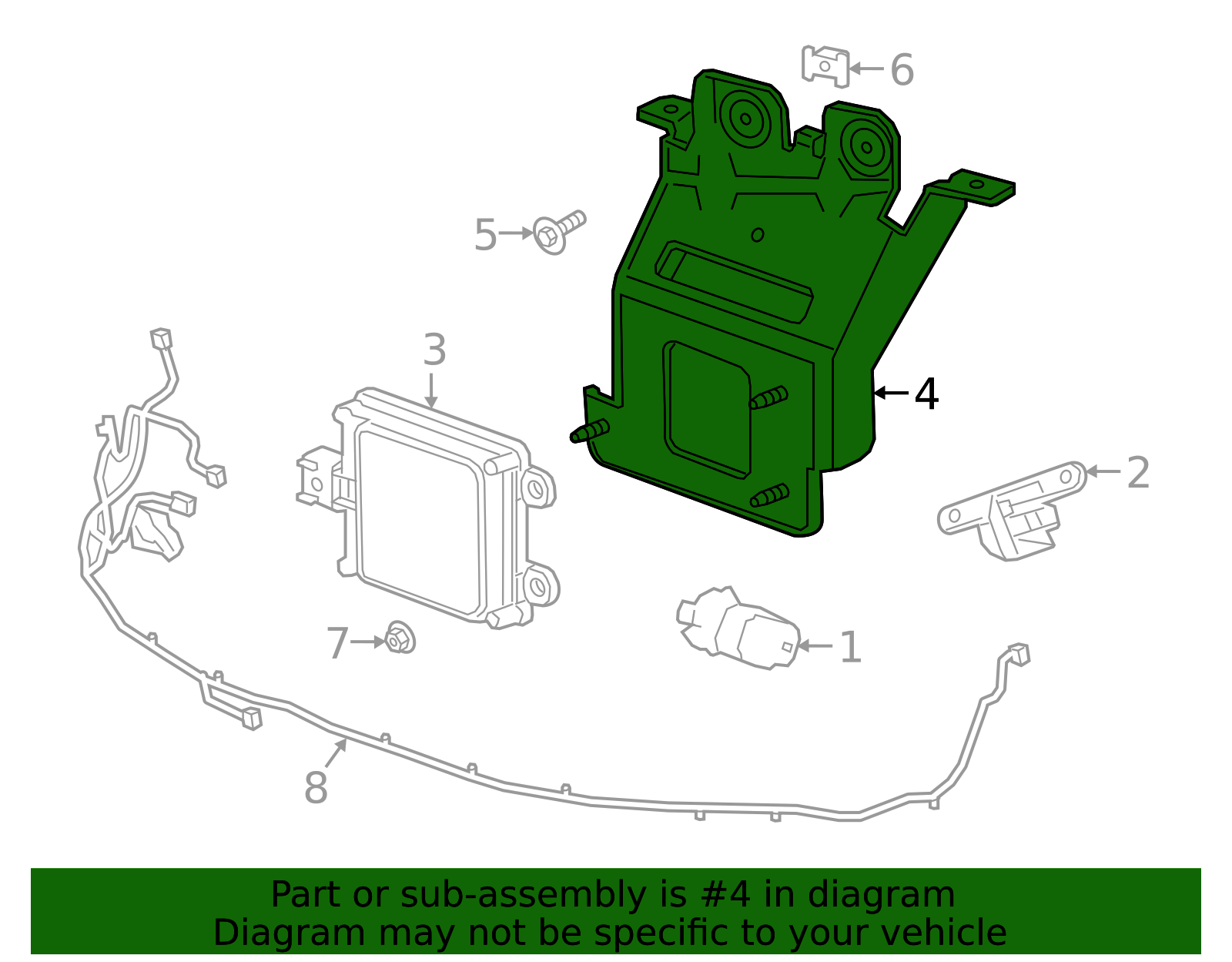 84375229 - High-Quality Forward Range Radar Bracket for 2019-2026 ...